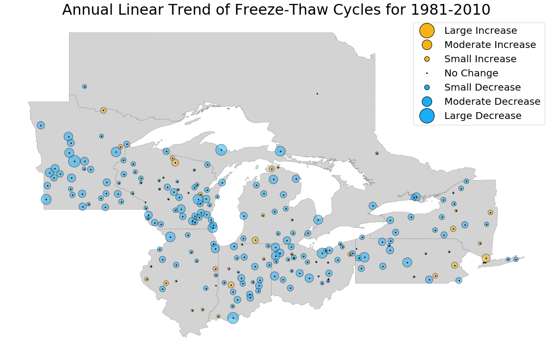 1981-2010 Climate Normal FTC Changes | GLISA